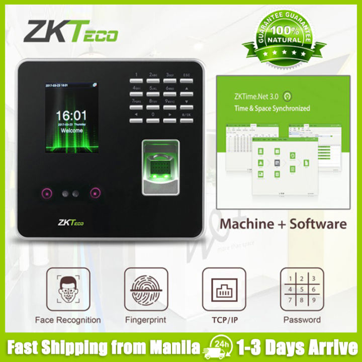 ZKTECO Office Biometric Time Attendance Machine with wifi Central Control Wisdom Biometrics Face ...
