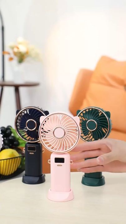 Portable Mini Fan Rechargeable for School with Light for Kids Electric ...