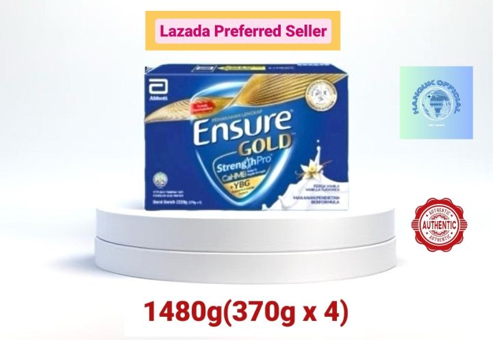 Abbott Ensure Gold refill pack Vanilla / Wheat 1.48KG[370g x 4] New ...