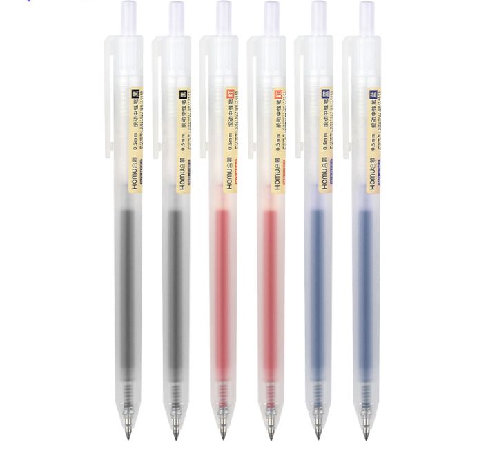 【Ready Stock】 Minimalist Clear Gel Pen Writing Stationary Pens Black ...