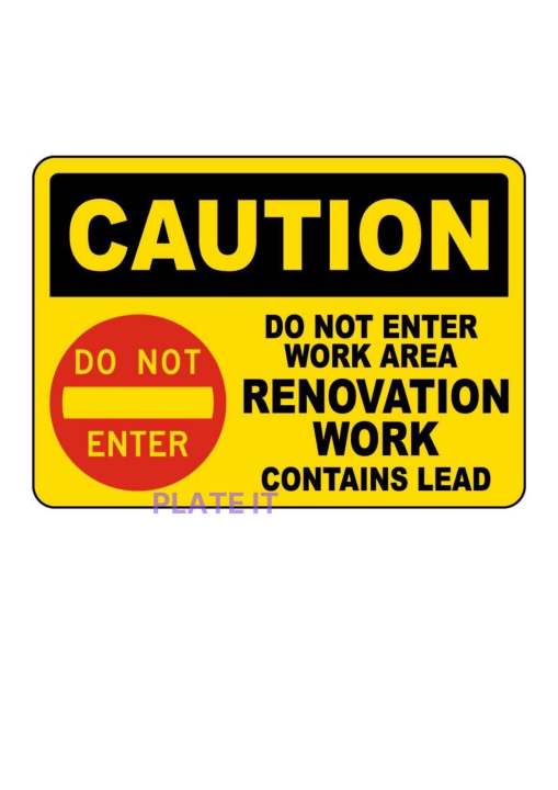 CAUTION DO NOT ENTER RENOVATION WORK SIGNAGE A4 size | Lazada PH