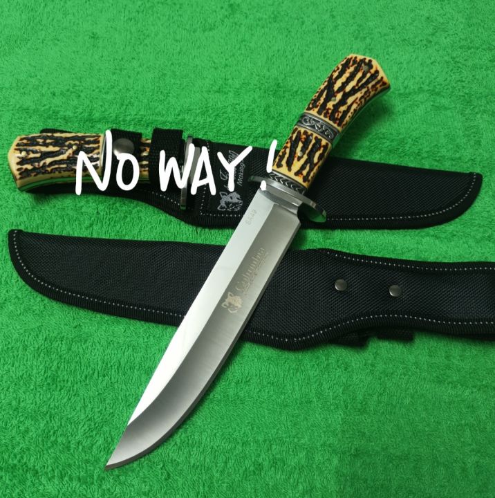 มีดตั้งแคมป์ปิ้ง มีดพกเดินป่า Columbia/SA49 ด้ามงาใบมีดสแตนเลส ยาว(12 ...