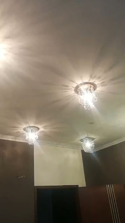 Luxury Modern E14 Crystal LED Ceiling Light Lampu Hiasan Siling Kristal ...