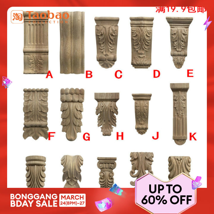 European-Style Roman Pillar Solid Wood Carved Cabinet Corner Decoration ...