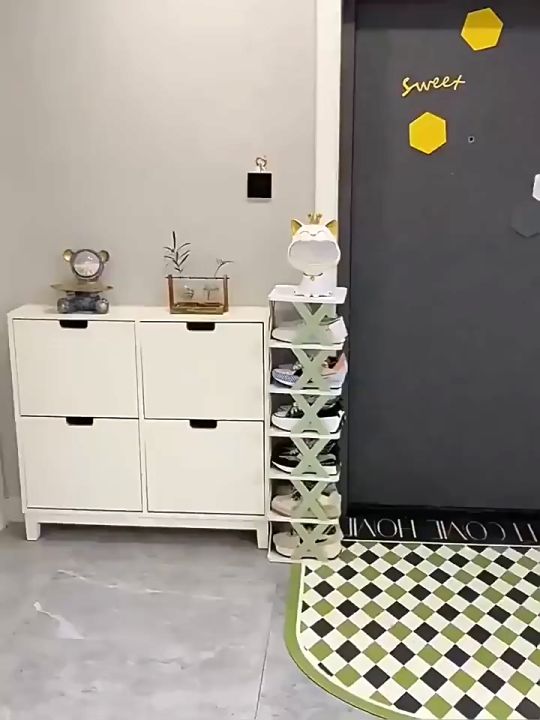 Simple Shoe Rack Multi-tier Narrow Shoes Storage Cabinet Lightweight ...