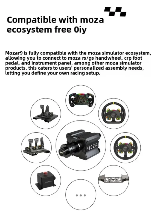 Moza R9 Basic Servo Direct Drive Racing Simulator Wheel Force Feedback ...