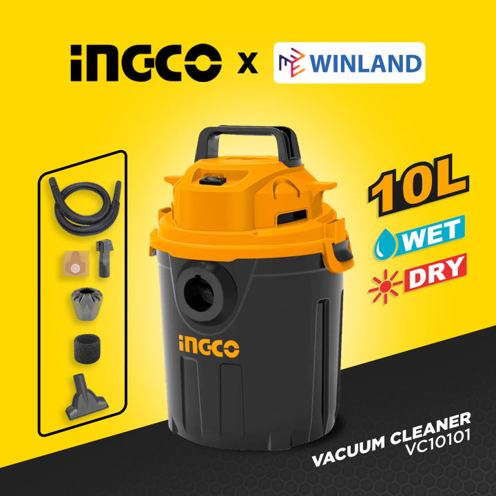 Ingco by Winland 2 in 1 Wet and Dry Vacuum Cleaner 1000watts VC10101 ...