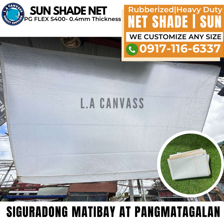 6x10ft Smart Weather Net Maruyama PG Flex White Mesh For Garden Sun Shades Outdoor Waterproof ...