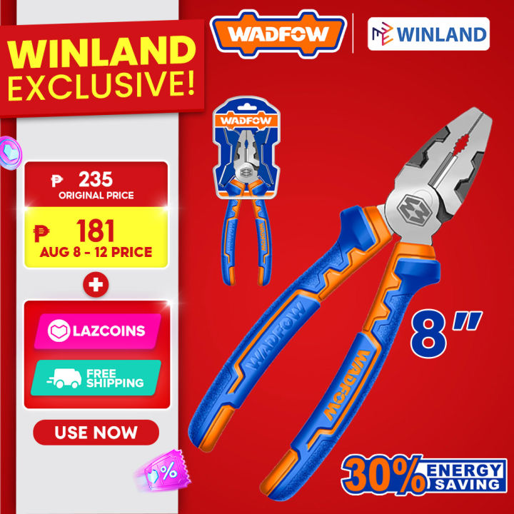 Wadfow by Winland 6"/160mm-9.5"/240mm High Leverage Combination Pliers ...