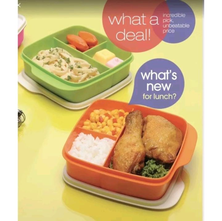 Lunch Box Square Divided By Tupperware Brands | Lazada PH