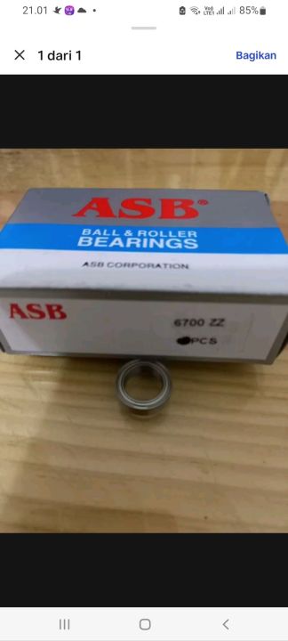 Ball bearing 6700 ZZ ASB (10×15×4) | Lazada Indonesia