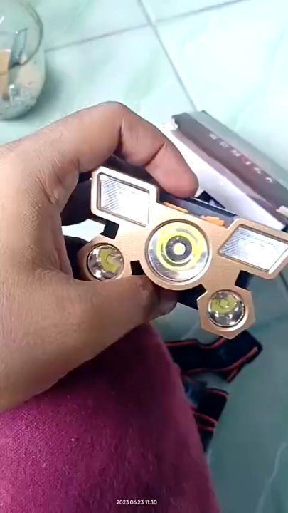 Senter Kepala Mini 5 LED 50w+10w Rechargeable Usb Anti Air | Lazada ...