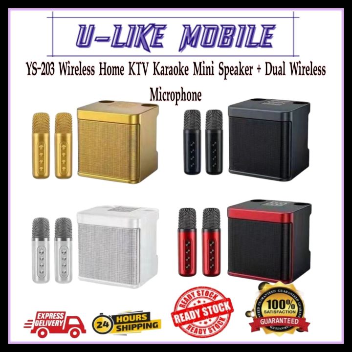 Su-Yosd YS-203/YS-213/YS-209/YS-201 Wireless Home KTV Karaoke Mini Speaker + Dual Wireless ...