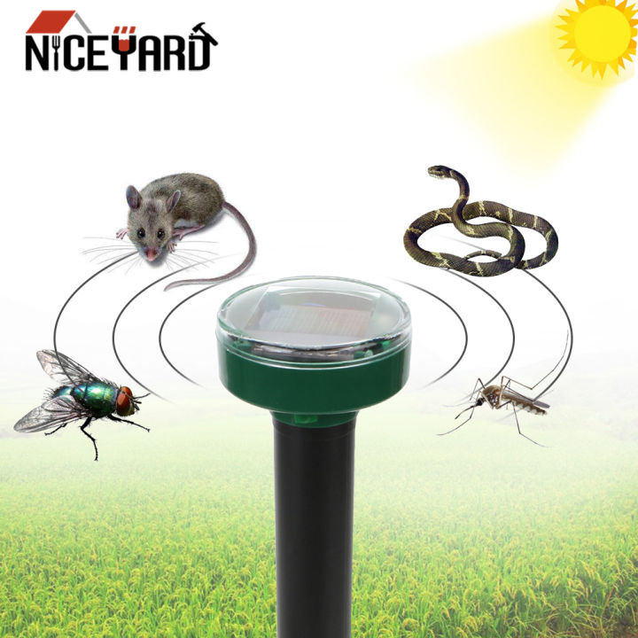 Ultrasonic Sonic Mouse Mole Pest Repellent Solar Snake Mosquito Bird ...