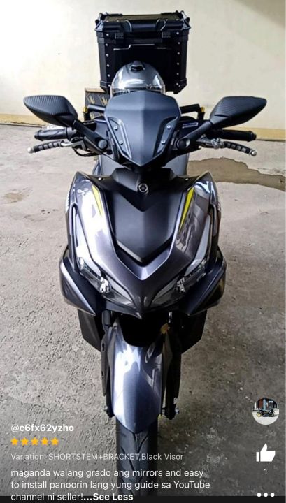 AEROX 155 R25 Sidemirror with bracket and visor | Lazada PH