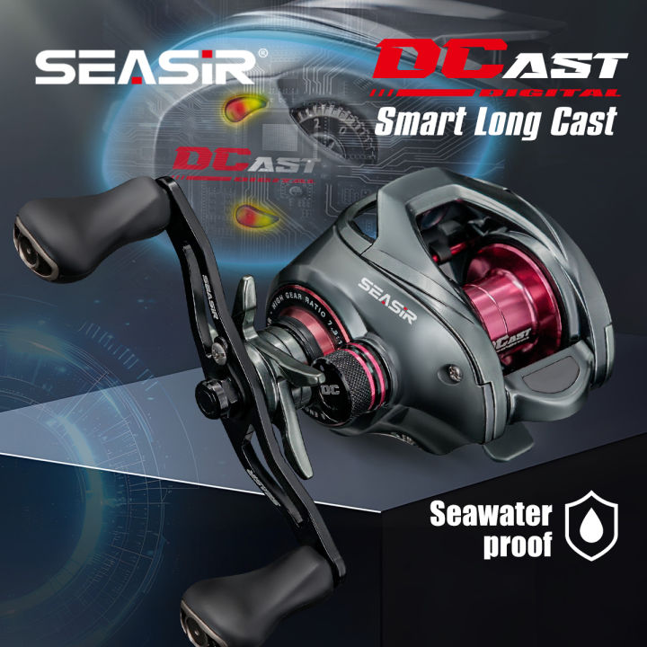 SEASIR DCAST DC Baitcasting Fishing Reel Digital Control long cast Carbon washers brass gears 7. ...