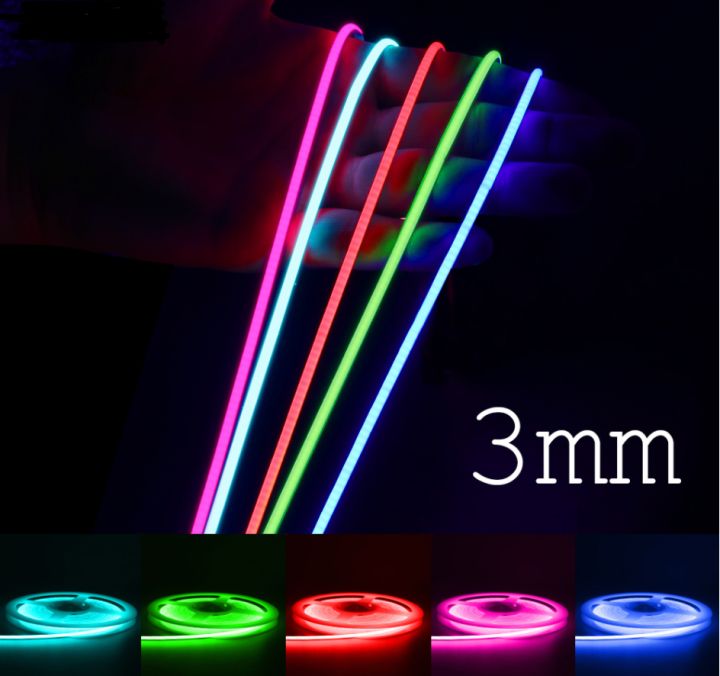 Ultra Thin 5mm COB LED Strip 384LEDs/m DC12V Soft Flexible Light tape ...