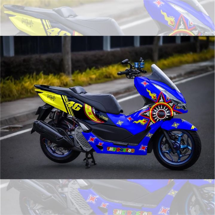 decal stiker variasi motor Honda PCX 150/160 full body-sticker striping ...