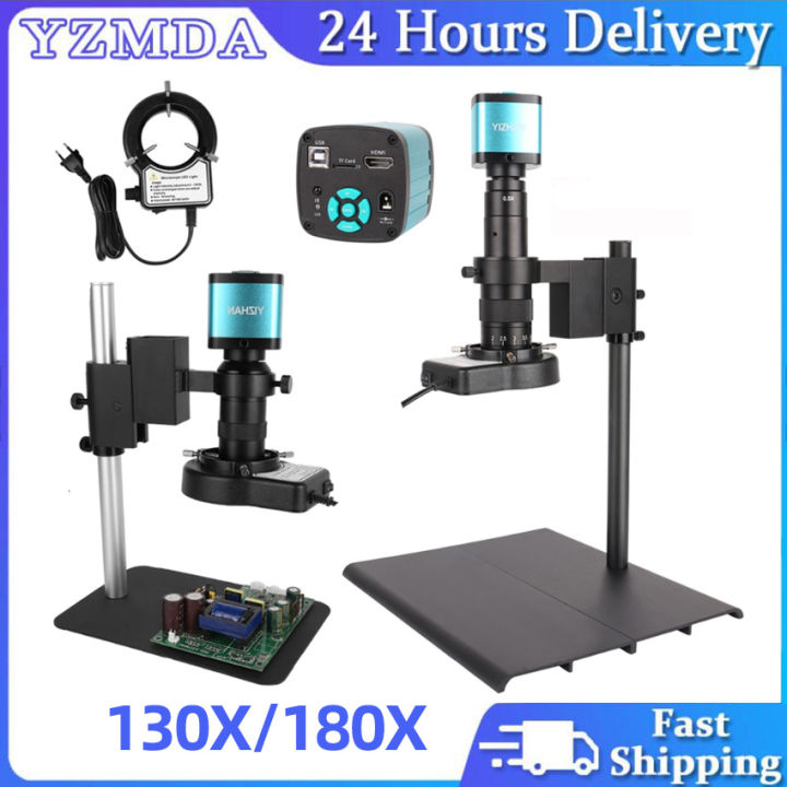 【Complete set】4K 48MP HDMI USB Digital Video Monocular Microscope ...