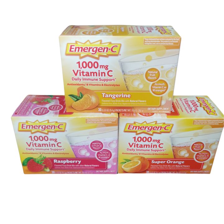 Emergen-c 1000mg Vitamin C, 33oz 9.4g, Daily Immune Support Antioxidant ...