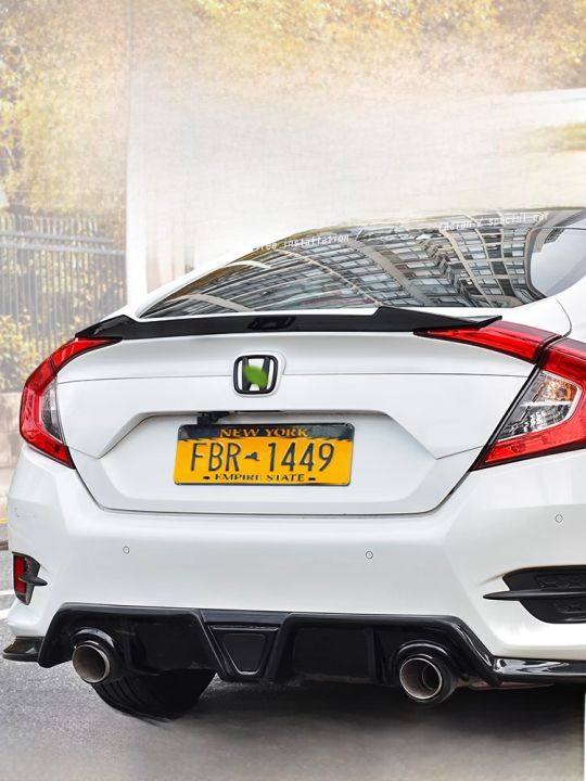 Civic Type R Rear Wing Modification for 16-21 Models Duck Tail Spoiler ...