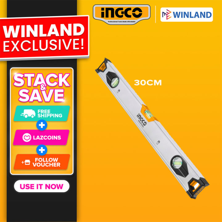Ingco by Winland Magnet Spirit Bar Level w/ Powerful Magnet 30cm ...