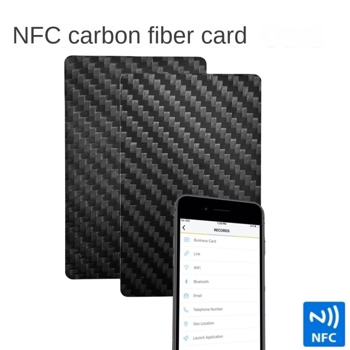 5Pcs NFC Carbon Fiber Card NFC Business Card Fast Reading Ntag 215 ...