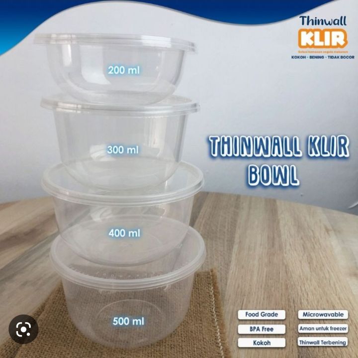 Thinwall bulat KLIR 300ml +Tutup cup pudding/ bowl mangkok plastik ... Thinwall bulat KLIR 300ml +Tutup cup pudding/ bowl mangkok plastik ...