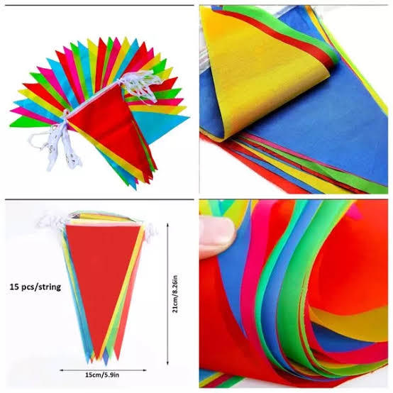 Bendera Segitiga Warna - Warni /Bendera Umbul-umbul Dekorasi Agustusan ...