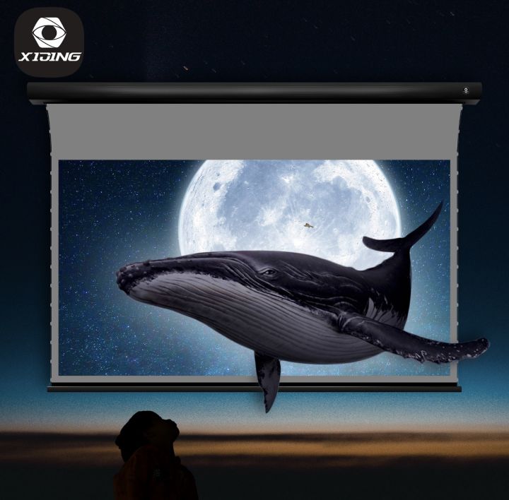 XIJING 100” - 120” Motorise ALR Slimline Tension Screen With 3D ...