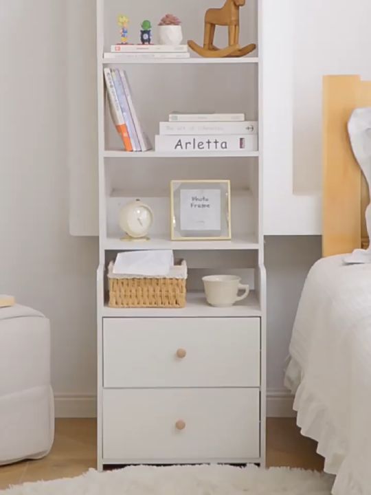 Bedside table with Shelf Modern and Simple Bedside Cabinet Table with ...