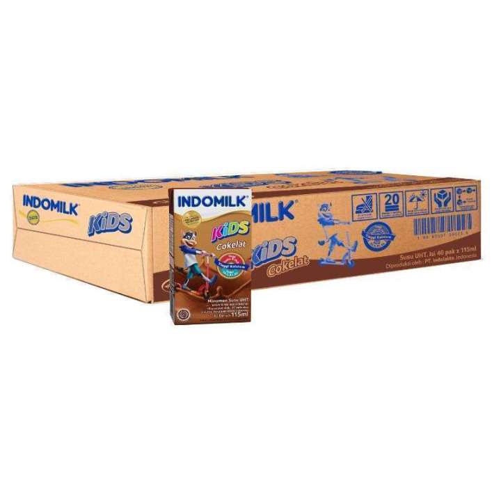 Indomilk Kids Minuman Susu UHT 115ml - Rasa Cokelat (1 dus/40 pcs) | Lazada Indonesia