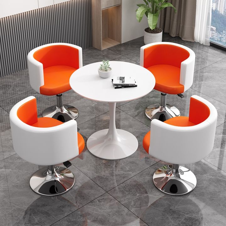 Conference Table Tempered Small round Table Glass Combination Coffee ...