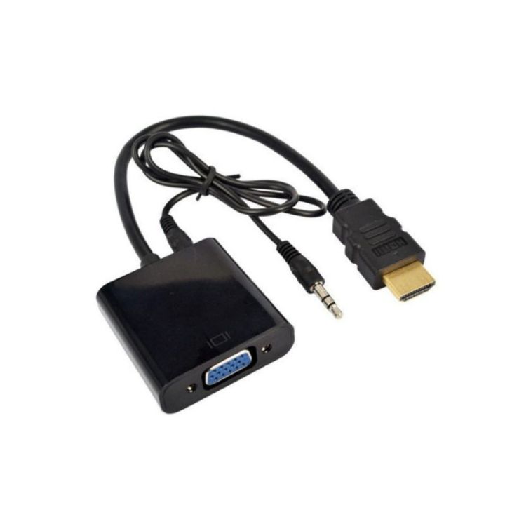Converter Hdmi To Vga Audio Black / Kabel Hdmi To Vga / Konektor Hdmi ...