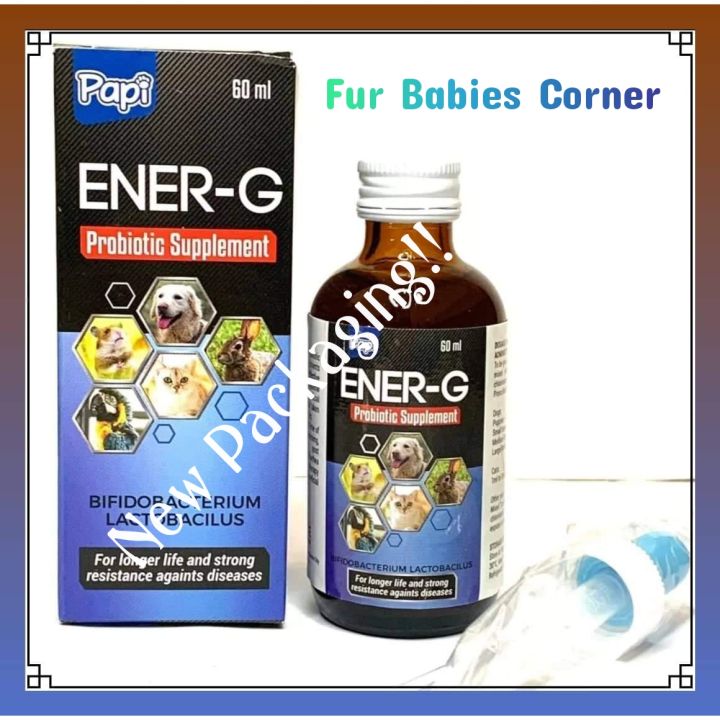 Ener-G Probiotic Supplement For Pets 60mL (With 3mL Syringe ...