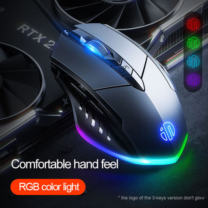 INPHIC W1Pro RGB Gaming Mouse 7200dpi Macro Definition USB Wired Mouse ...