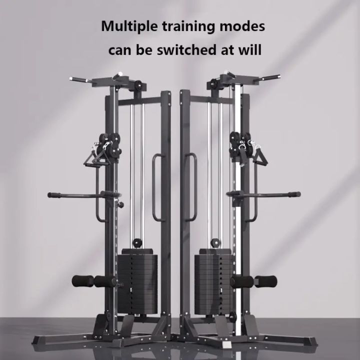 Cable Crossover Machine Home Gym, Wall Mount Cable Station with 165 Pounds Weight Stack,Lat Pull ...