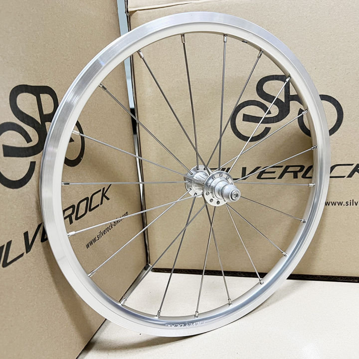 SILVEROCK Taiwan NBR Alloy Front Wheel 16 1 3/8 349 Rim Brake 14H 16H ...