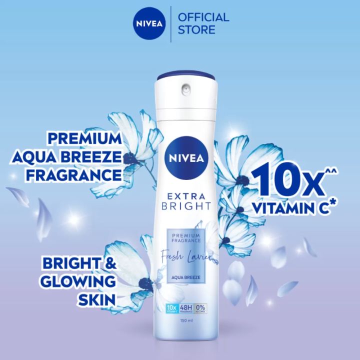NIVEA Female Deodorant Extra Bright Fresh Lavier Spray 150 ml ...