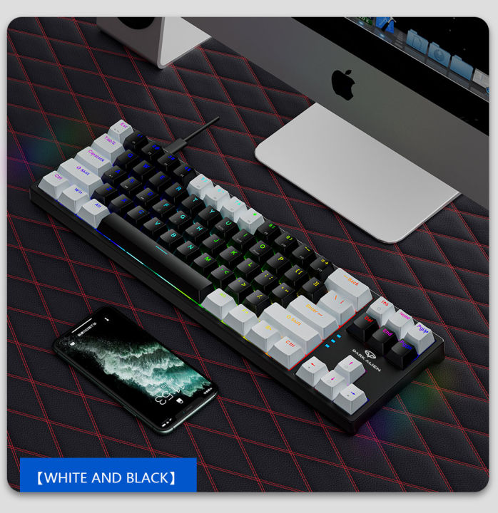 DARK ALIEN K710 keyboard mechanical gaming RGB wired outemu type-c blue ...
