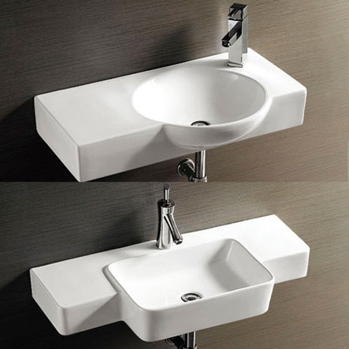 Wall-Mounted Wash Basin Ceramic Washbasin Small Bathroom Inter-Platform ...