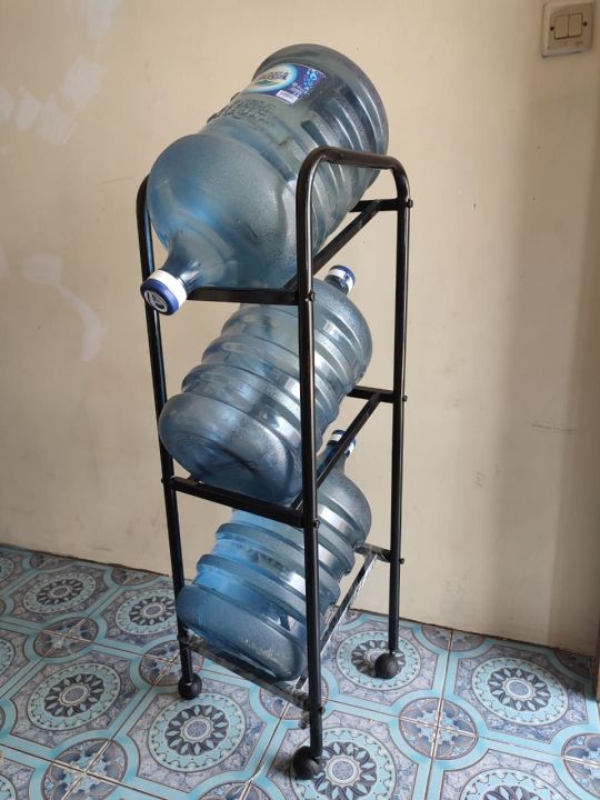 Rak Galon Susun 3 Dengan Roda | Lazada Indonesia