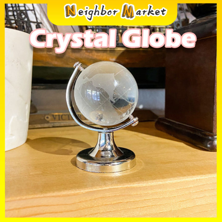 40/60mm Round Earth Globe Clear Cute Crystal World Map Paperweight ...