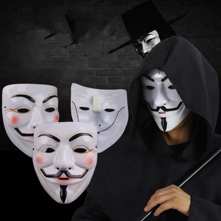 Halloween mask V-face vendetta mask PVC material thick halloween Mask ...