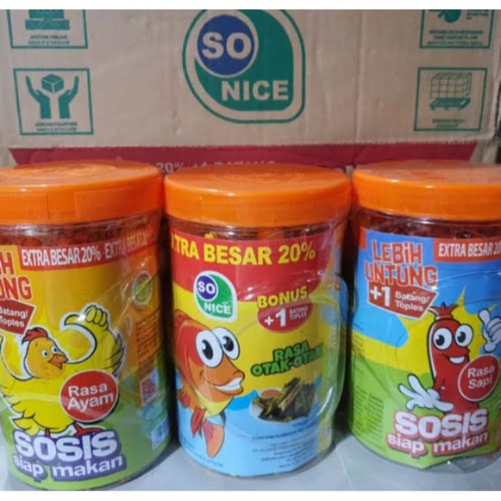 Sosis So Nice Sapi/Ayam/Otak-otak isi 24 pcs-SOSIS SO NICE SIAP MAKAN ...