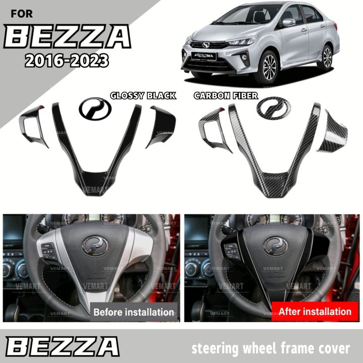 Vemart Perodua bezza steering wheel frame cover garnish accessories ...