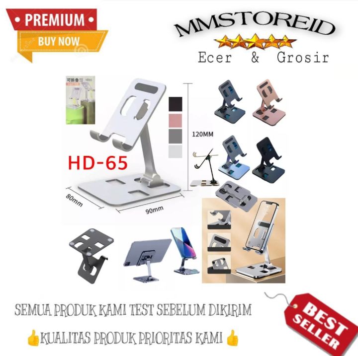 MM - Holder Stand HD65 / Phone Holder Full Besi / Holder Stand Meja ...