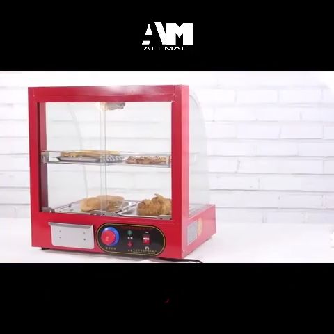 3 Layers Food Insulation Display Cabinet Glass Heating Constant ...