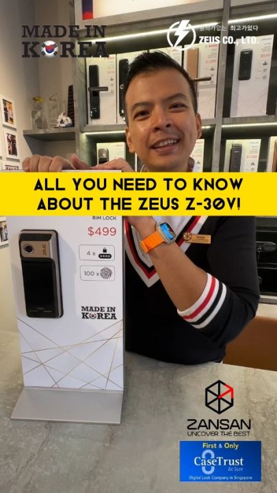 [Made in Korea] Zeus Z-30V Digital Door Lock [Passcode / RFID Card ...