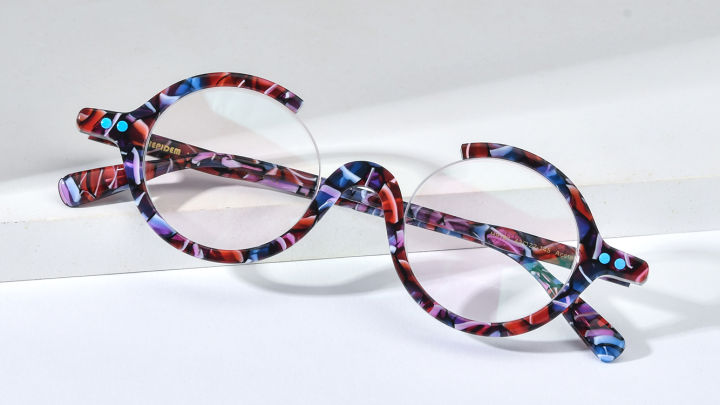 HEPIDEM Acetate Glasses Frame Men Brand Designer Round Women Nerd ...